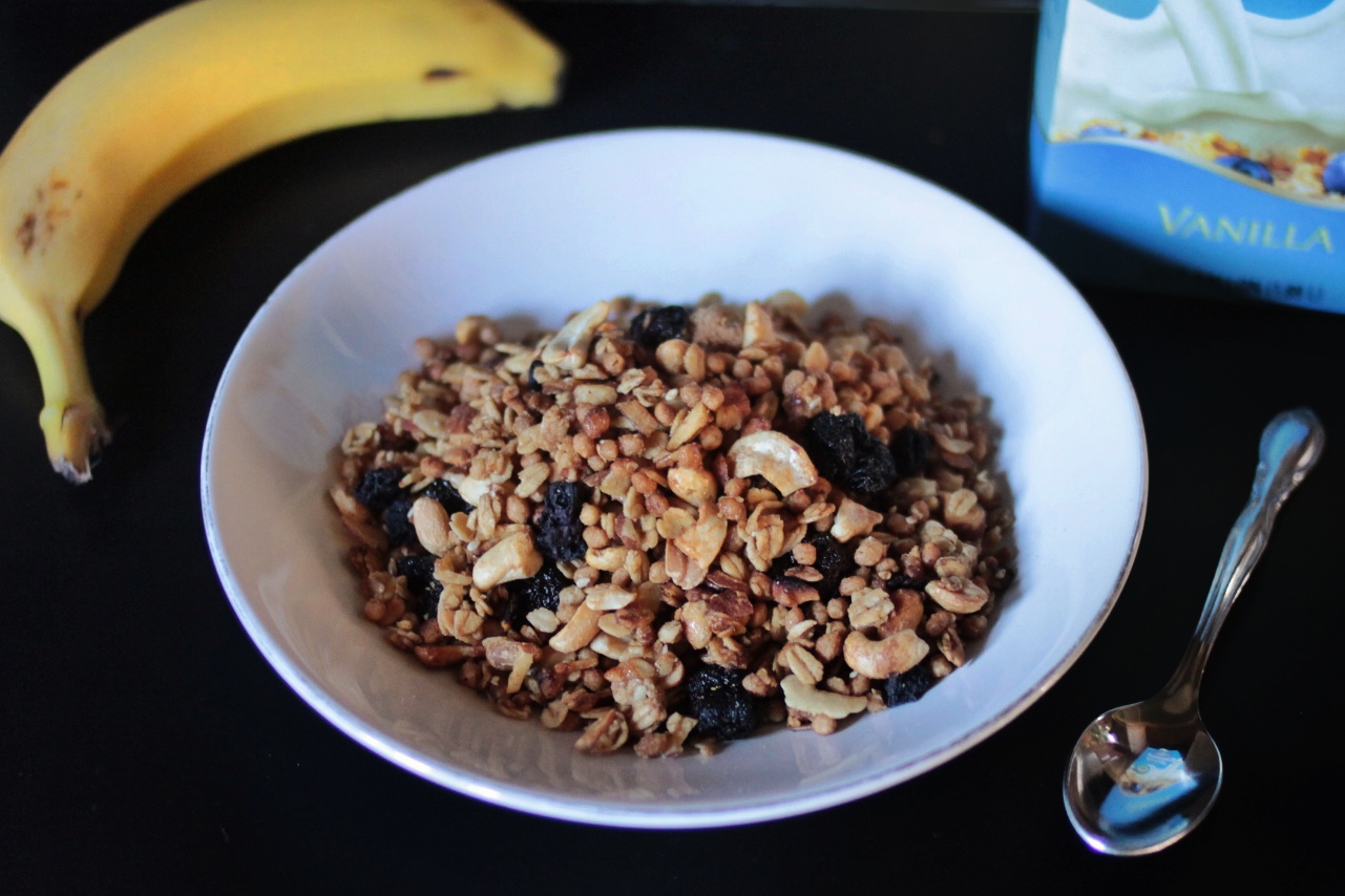 Blueberry and Cherry Nut Granola | Forbidden Rice Blog